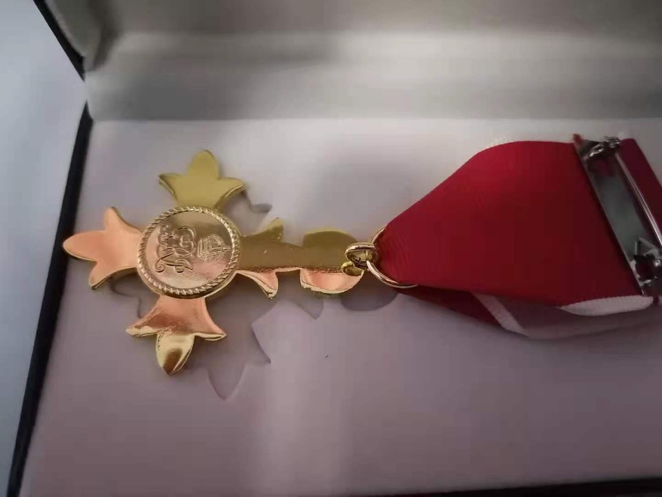 Full Size OBE Medal with Ribbon Medal Replica Badge with Collection Box ...