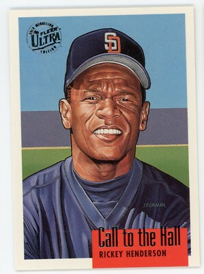 1996 Fleer Ultra Rickey Henderson Call to the Hall Gold Medallion #4 ...