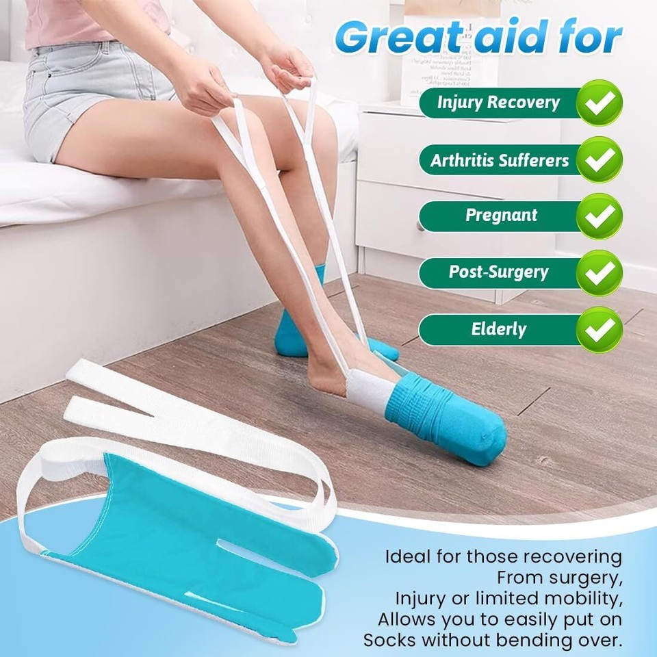 Sock Aid Stocking Aid Foot Socks Putting Assist Disability Dressing ...