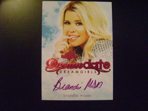 2017 Benchwarmer Dreamgirls Brandie Moses Dreamdate AUTO PINK PLAYMATE ...