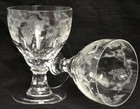 William Yeoward Crystal Large 6" CORDELIA PATTERN Water / Wine Goblets ...