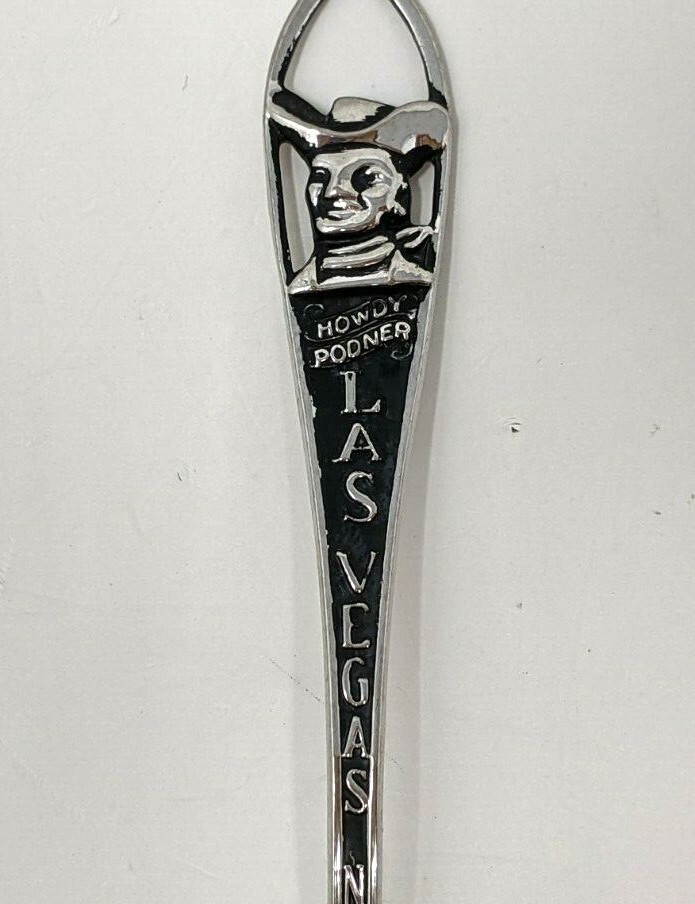 VTG Nevada Las Vegas Vic Cowboy Howdy Podner Tourist Souvenir Metal ...