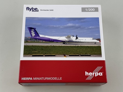 Herpa Flybe Bombardier Q400 1:200 G-Jecp 559829 Modell 4013150559829 ...