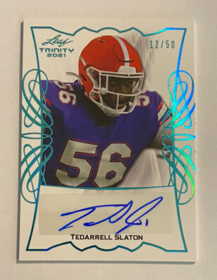 2021 Leaf Trinity TeDarrell Slaton Platinum Rookie Auto /50 RC #TPA-TS3 ...