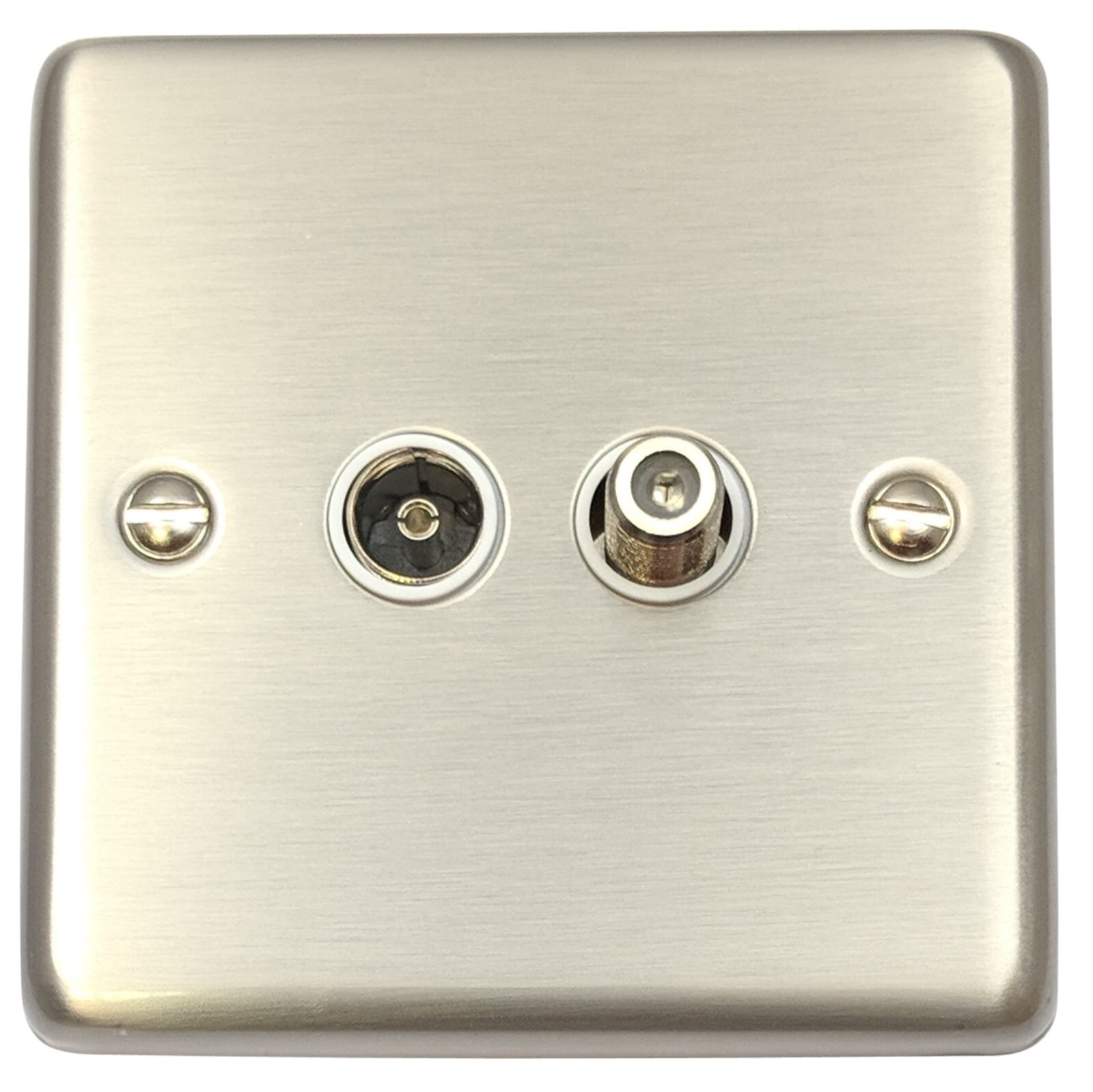 Brushed Stainless Steel CSS2 Light Switches, Plug Sockets, Dimmers ...