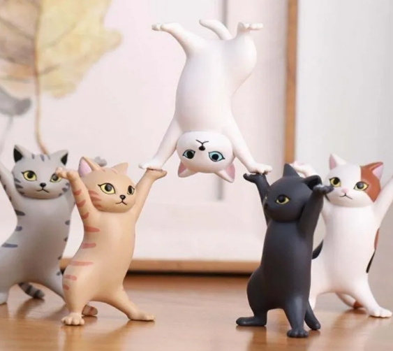 Miniature Dancing Kittens Cats Figurines Set 5 PACK | eBay