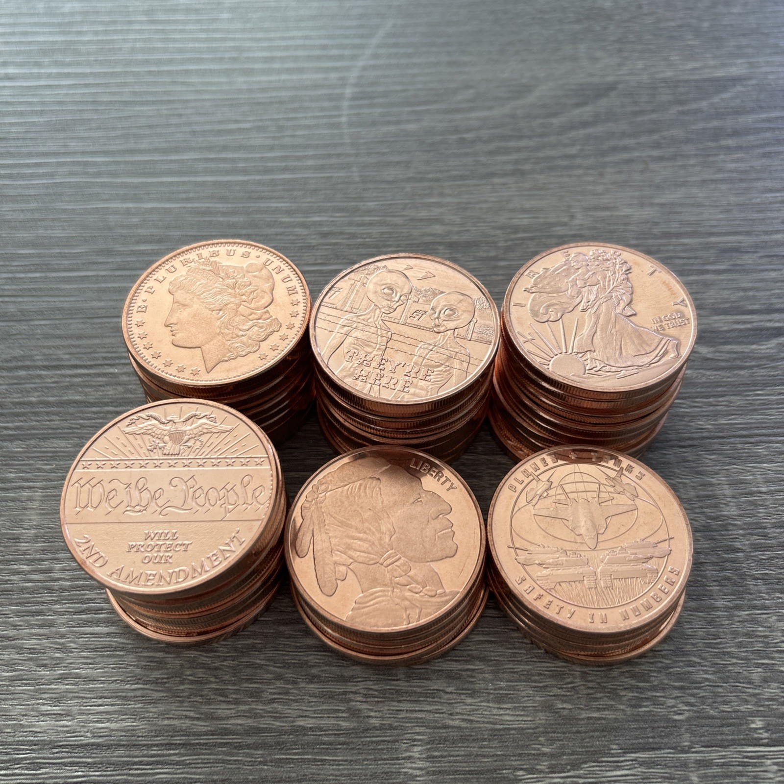 Lot Of 50 Assorted 1 Oz .999 Fine Copper Rounds | eBay