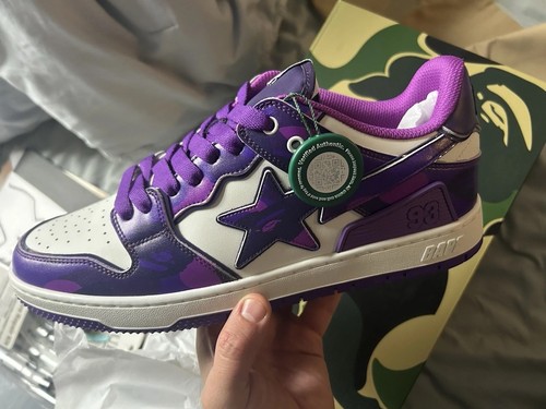 RARE A Bathing Ape SK8 Sta Purple Camo Size 12 Bape SEND OFFERS 100% ...