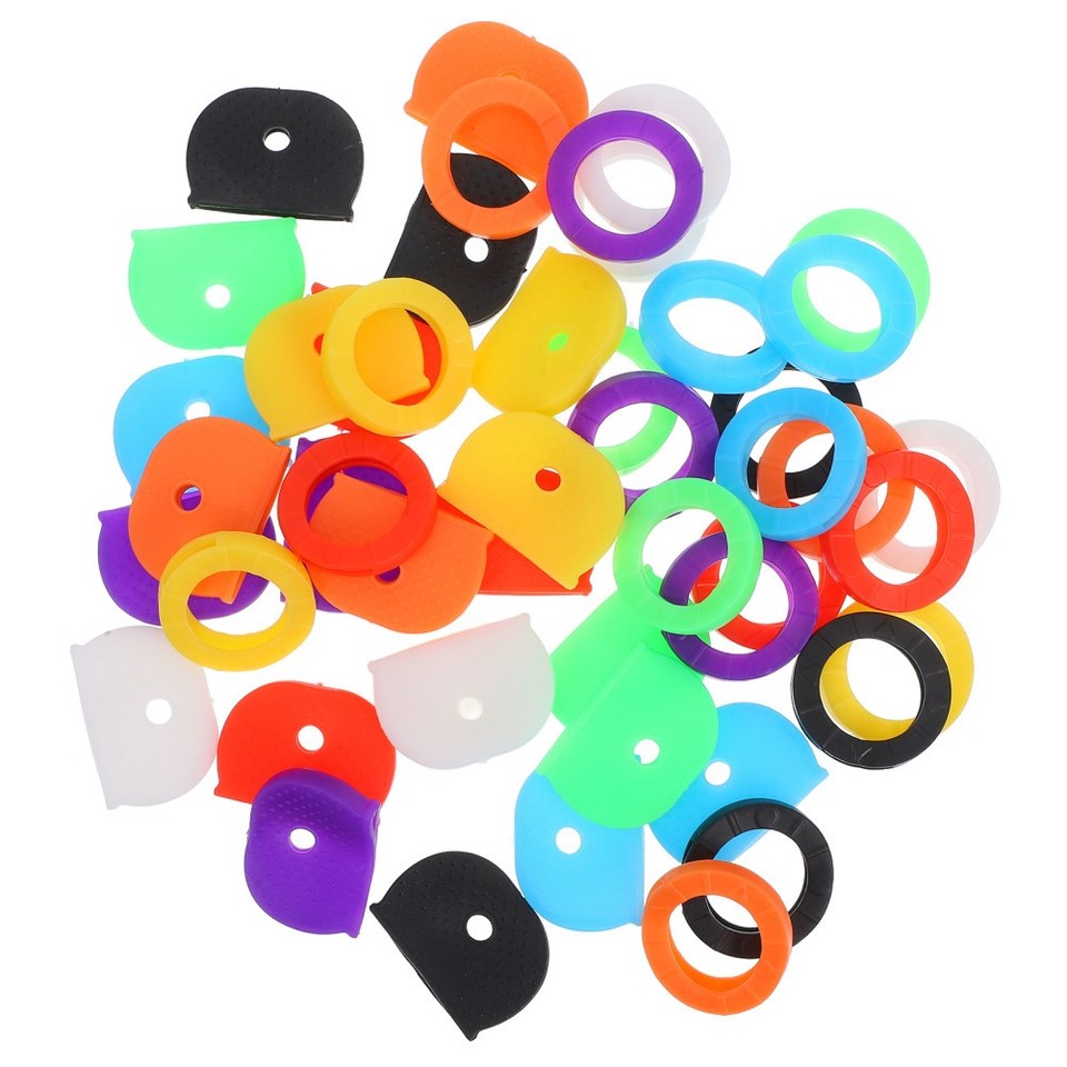 64pcs Reusable Key Caps Elastic Key Covers Caps Key Identifiers Caps ...
