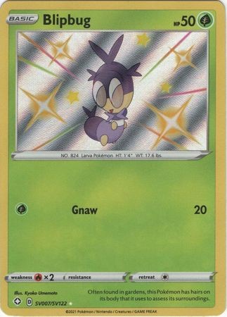 BLIPBUG SV007/SV122 SHINING FATES POKEMON (SHINY VAULT RARE, NM) | eBay