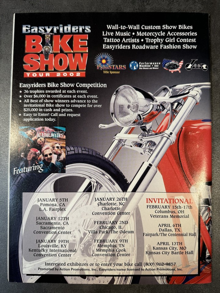 Vintage Biker Magazine by Easyriders April 2002 | eBay