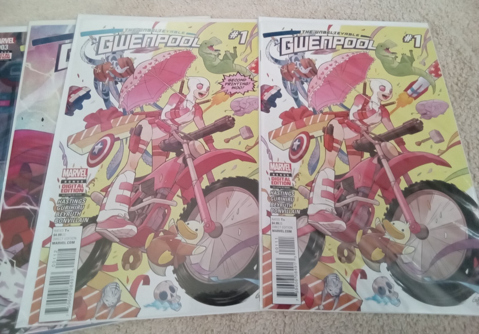 UNBELIEVABLE GWENPOOL COMIC SET #0-25 / #1: 1ST & 2ND PRINT/(2) HOLIDAY ...