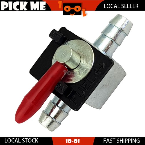 INLINE FUEL TAP 8MM + 8MM SQUARE BODY ON/OFF Fit YAMAHA SUZUKI KAWASAKI ...