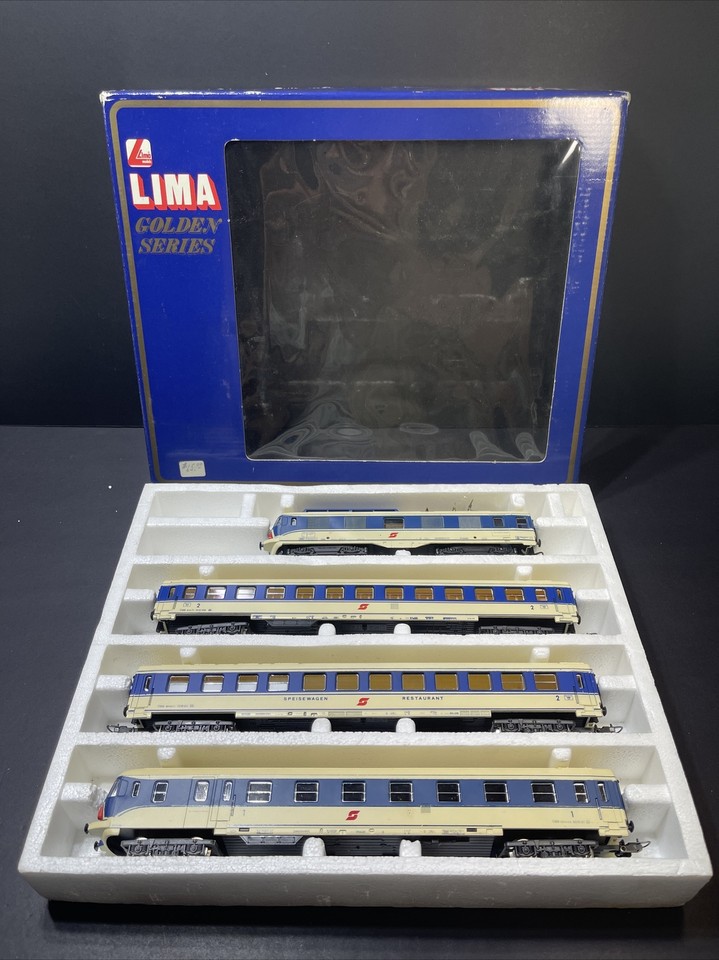 VINTAGE 4 LIMA GOLDEN SERIES HO SCALE TRAIN SET 149730 | eBay