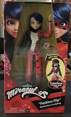 Miraculous FASHION FLIP DOLL Marinette To Ladybug, Sequins Mask ...