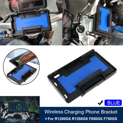 Wireless Charger Mobile Phone Holder Navigation Bracket Blue For BMW ...