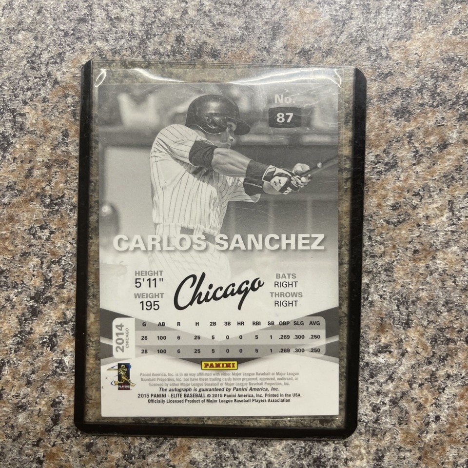 2015 Panini Elite Signatures 21st Century Carlos Sanchez #87 Rookie ...