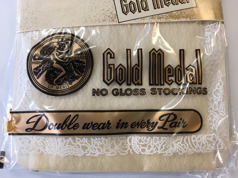 6 Prs Vintage GOLD MEDAL Sexy Lace Nylon Stockings 9" x 32" RHT OFF ...