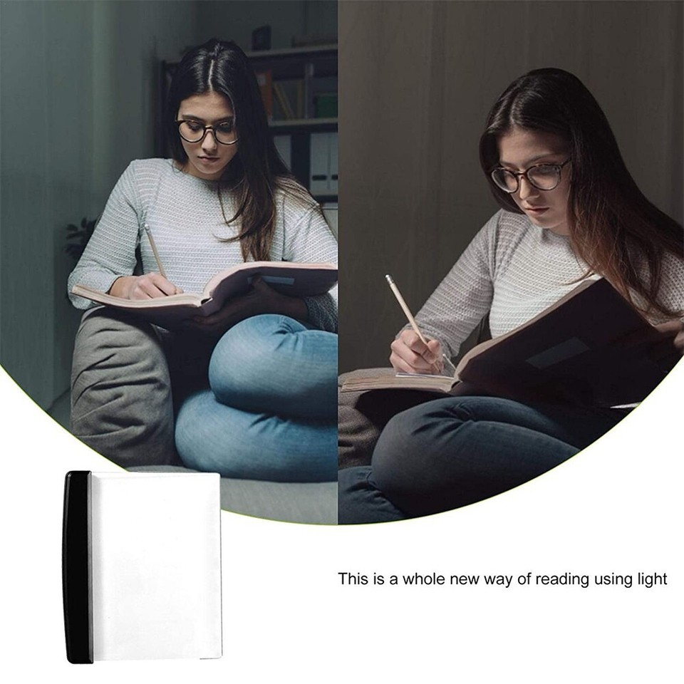 Portable LED Night Book Reading Lamp Flat Plate Portable Travel Panel ...
