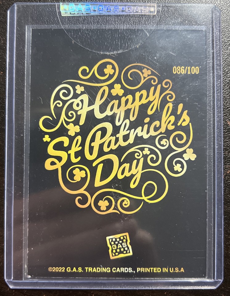 G.A.S. Trading Card S2 Johnny Ryan St. Patrick's Day Gold Foil 86/100 ...