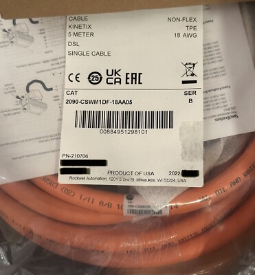 *NEW* Allen-Bradley 2090-CSWM1DF-18AA05 Series B. Servo Cable, 5M ...