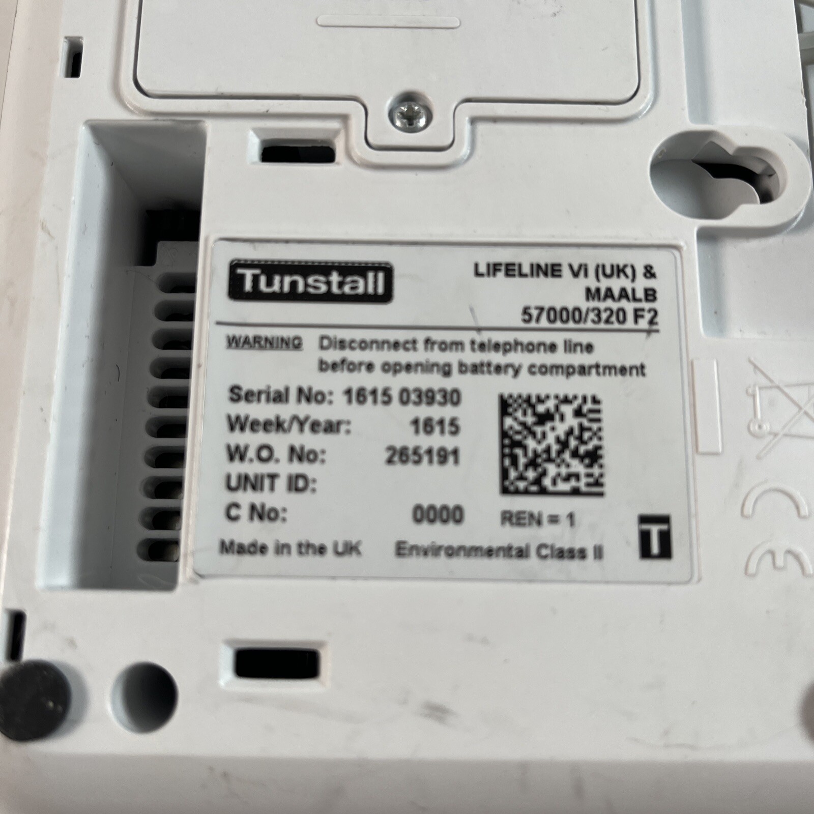 Tunstall Lifeline VI Panic Alarm Summon Help For Elderly/Less Able Main ...