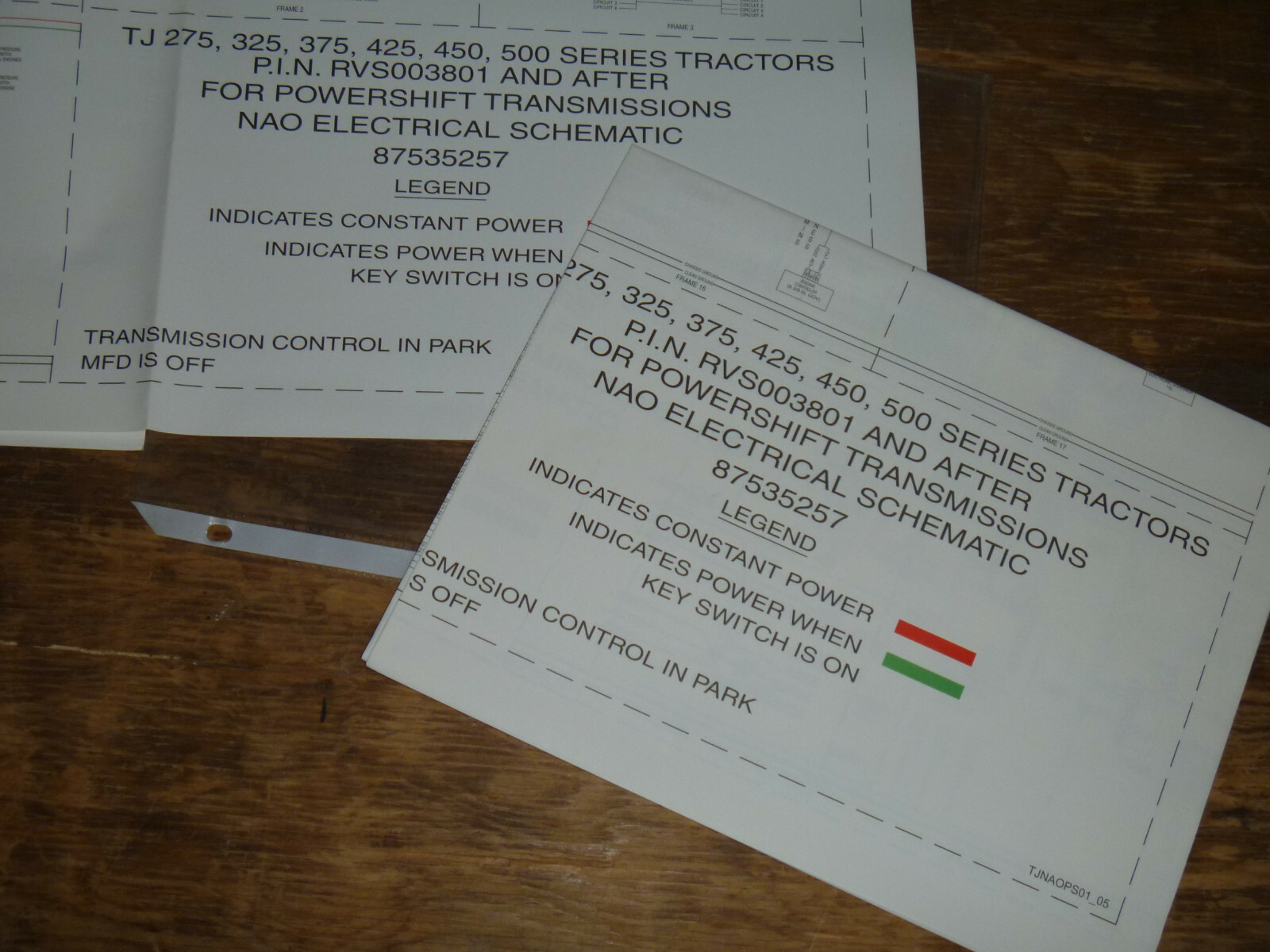 New Holland TJ450 TJ500 Tractor PST NAO Electric Wiring Diagram ...