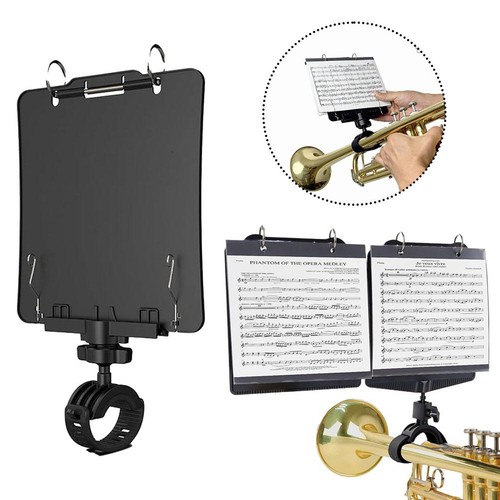 Trumpet Lyre Adjustable Marching Band Lyre for Trumpet with Flip Folder ...
