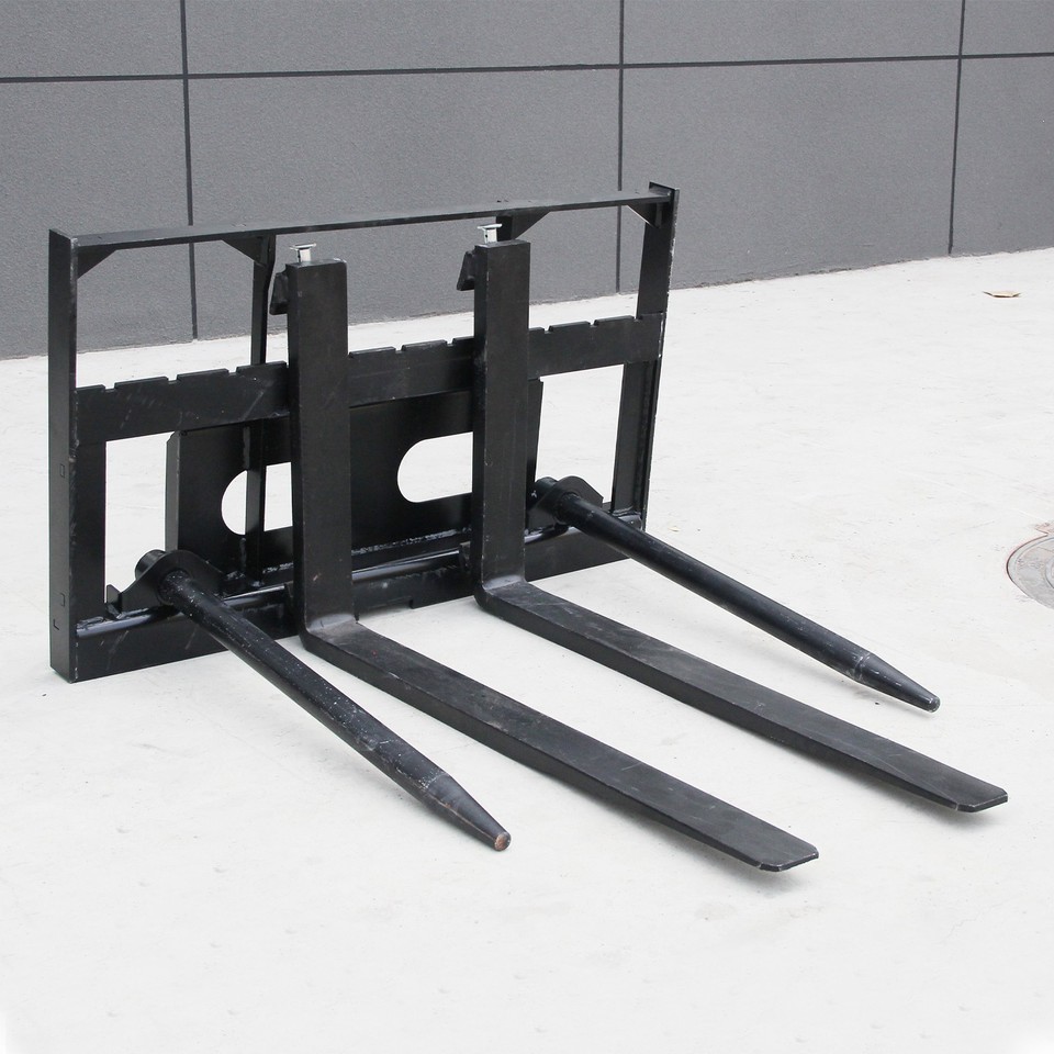 Mini Skid Steer Loader Attachment Pallet Forklift Fork，pitchfork two in ...
