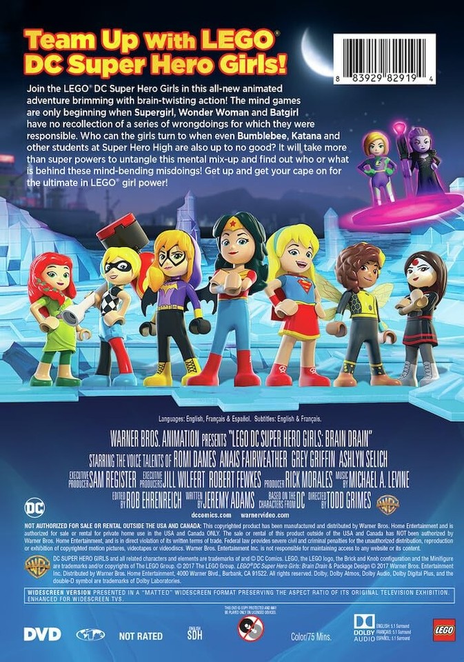 LEGO DC Super Hero Girls: Brain Drain (DVD) Ashlyn Selich Teala Dunn ...