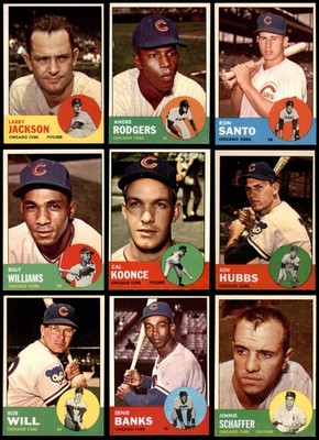 1963 Topps Chicago Cubs Team Set 6 - EX/MT 5124178 | eBay