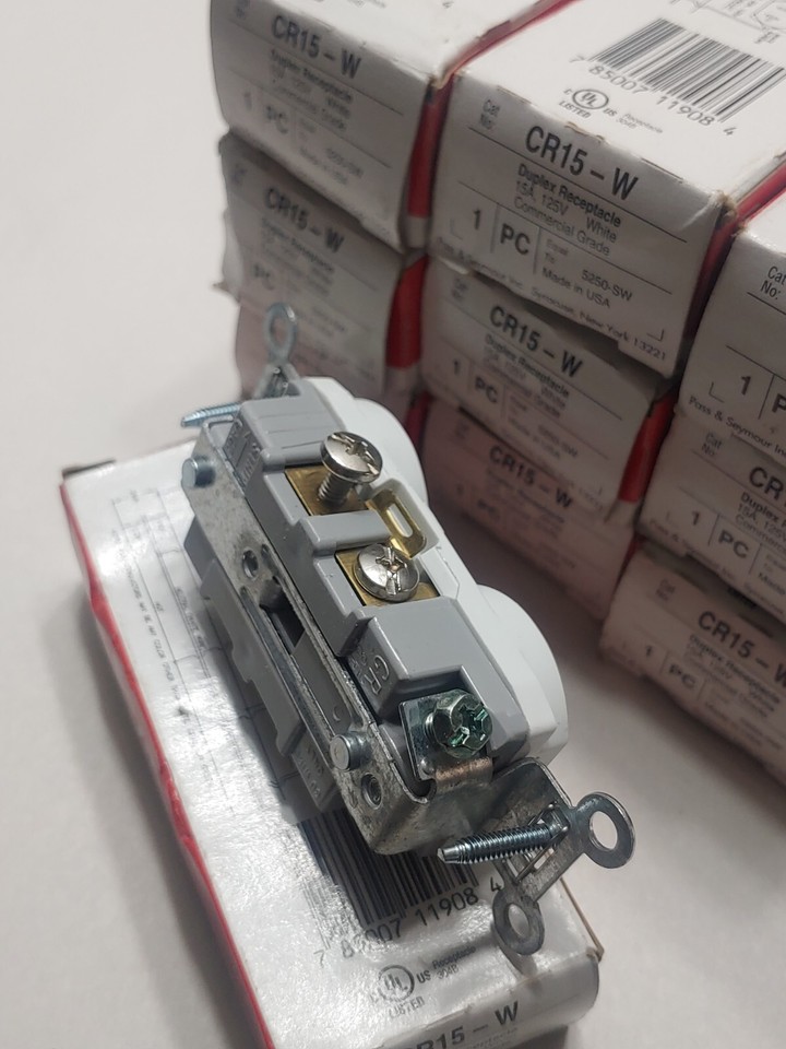 10 P&S Legrand CR15-W White COMMERCIAL GRADE Receptacle Outlets Duplex ...