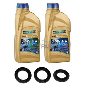 LAND ROVER DISCOVERY 3 & 4 FRONT DIFF REPAIR SEALS & RAVENOL OIL KIT ...
