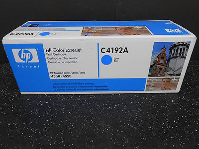 HP COLOR LASERJET PRINT CARTRIDGE C4192A CYAN FOR HP 4500-4550 | eBay