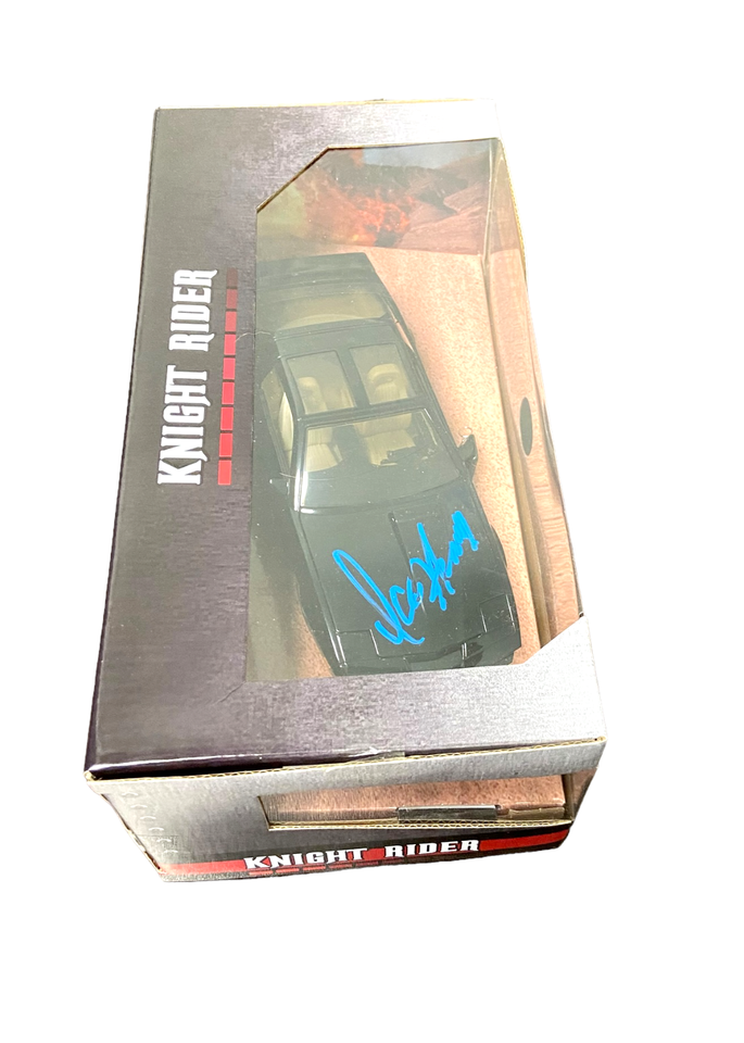 DAVID HASSELHOFF SIGNED AUTOGRAPH KITT 1:24 DIECAST CAR KNIGHT RIDE ...