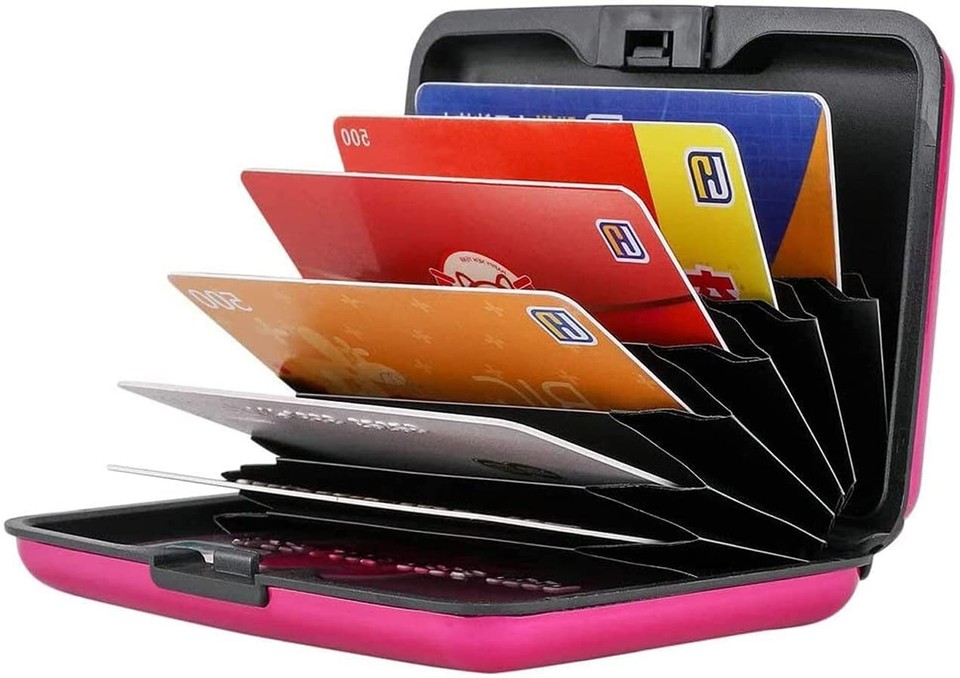 Real Leather RFID Blocking Women's Wallet Zipper Card Holder Accordion ...