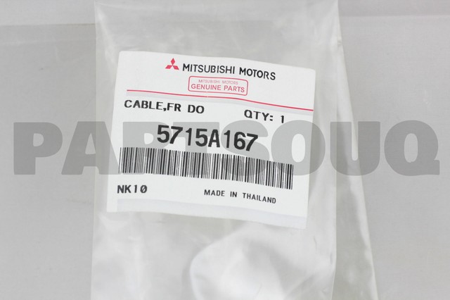 5715A167 Genuine Mitsubishi Cable FR Door Ins Handle L for sale online ...