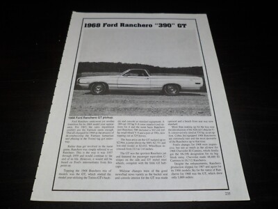ORIGINAL 1968 Ford Ranchero "390" GT & GT 428 CJ/428 SCJ WRITE-UP | eBay