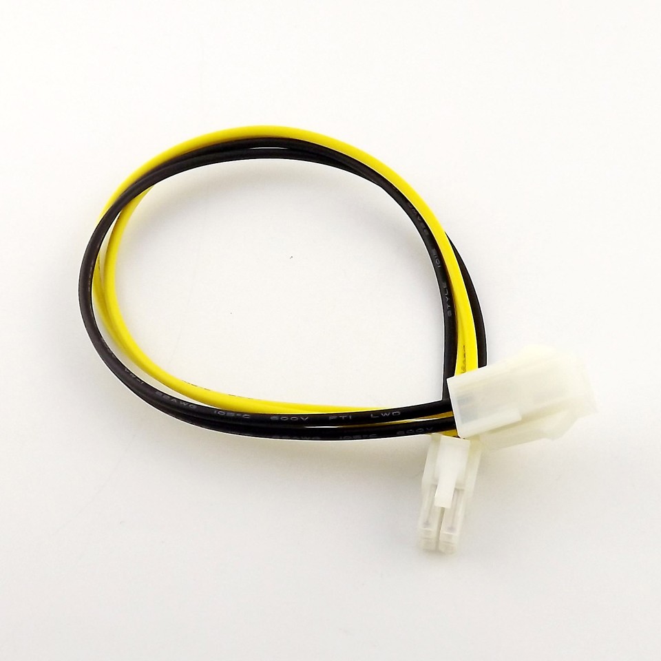 4 Pin ATX Male to 4 Pin Female PC CPU Motherboard Power Adapter ...