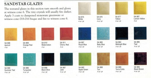 Duncan Crystal Glazes Color Chart SW156 Galaxy | Seattle Pottery
