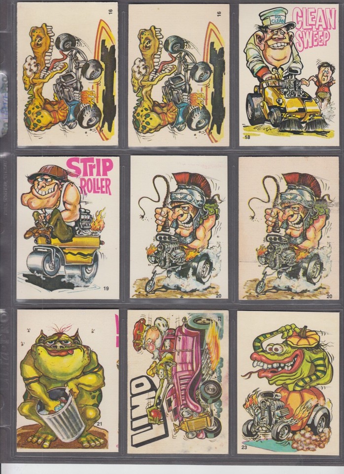 Donruss - ODDER ODD RODS, 1973, 37 Cards, Ed Roth, GASSER, SQUIRE FIRE ...