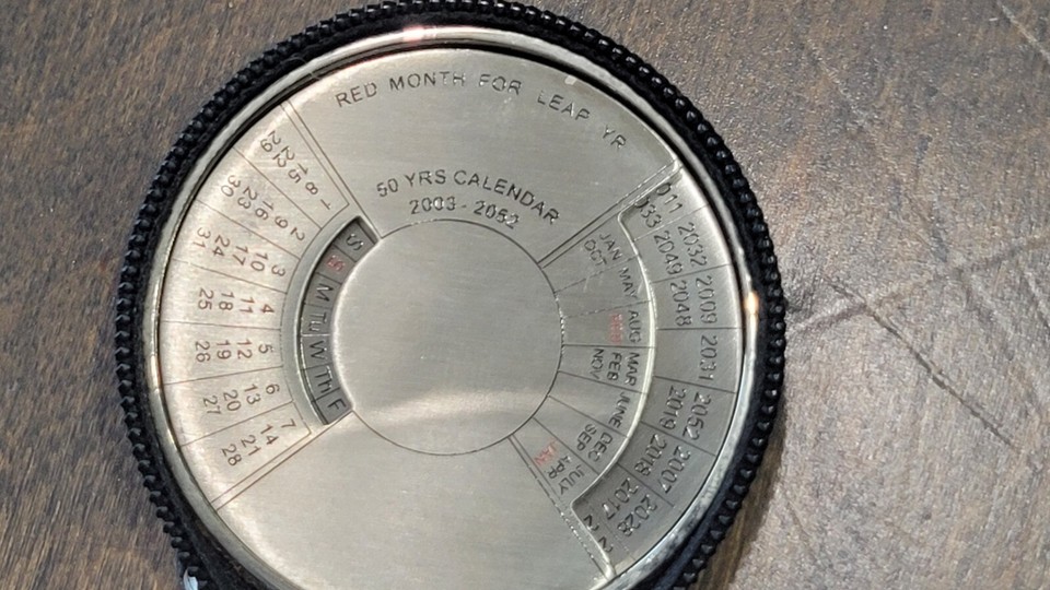 Tudor Portable Desk Clock Leather Case 50 Year Calendar Travel Alarm | eBay