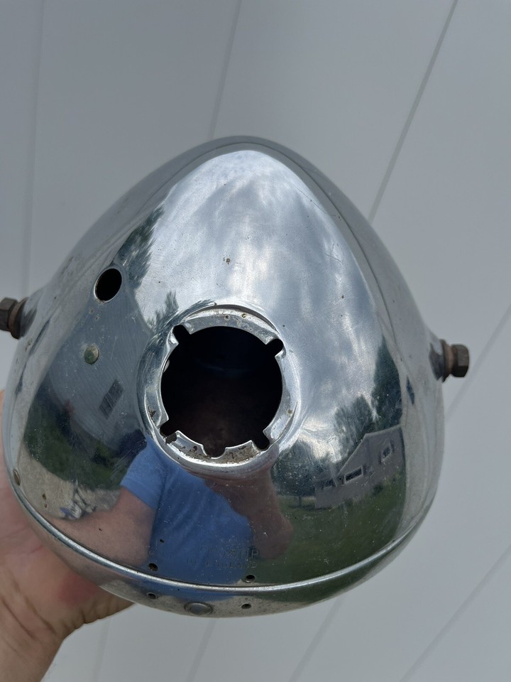 Lucas SS700P Headlight Shell Bucket Headlight Unique Glass BSA Triumph ...