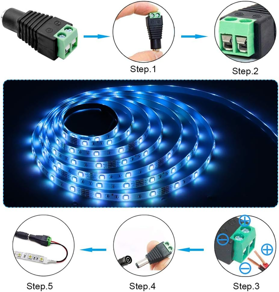 12V LED Strip Power Supply, 2A 24W Power Adapter, 12V Power Supply for ...