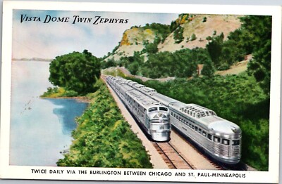 Vista Dome Twin Zephyrs Trains Via the Burlington Chicago & St. Paul ...