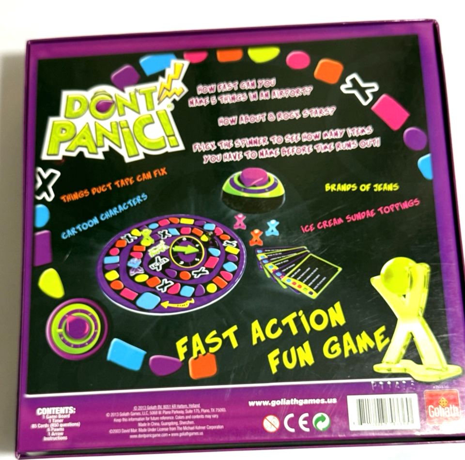 DON'T PANIC FAST ACTION FUN GAME Never played | eBay