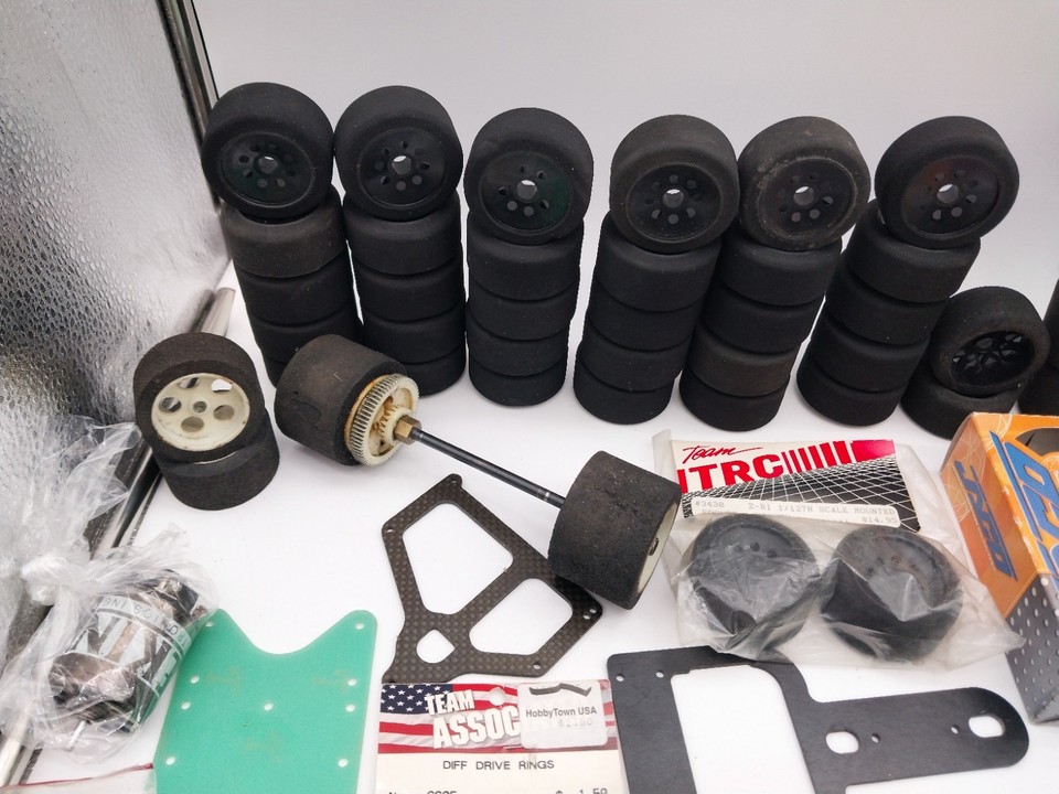Pan Car RC Parts Lot 1/12 1/10 Wheels Hubs Tires Team Associated RC12 ...