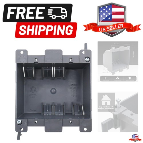 2 Gang Old Work Electrical Outlet Box| 26 cu.Inch Plastic Junction Box ...