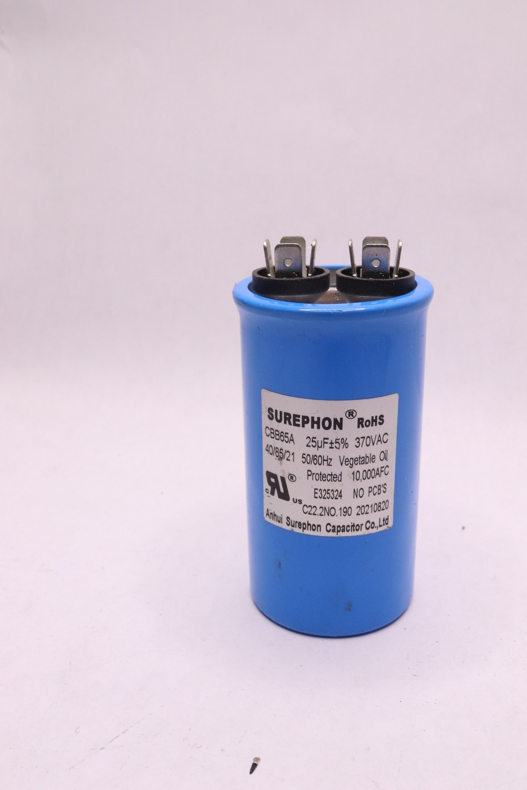 Surephon Motor Capacitor 450VAC 50/60Hz Round Blue CBB65A - La Paz ...