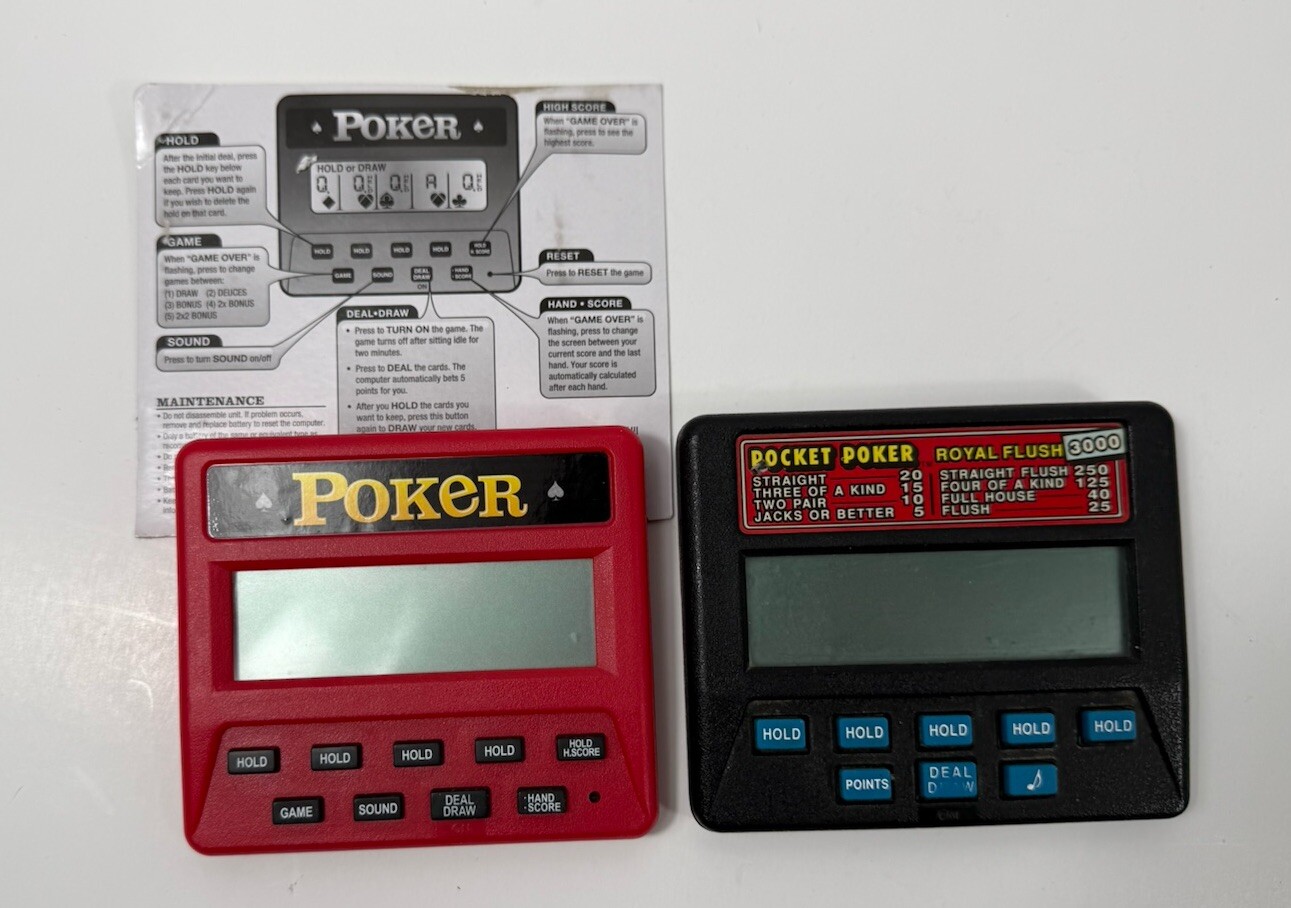 Lo of two Radica 1310 5 in 1 poker game Pocket poker Royal flush 3000 | eBay